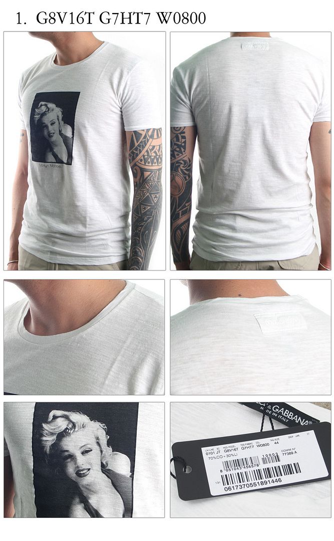 Dolce&Gabbana Black Label Runway MARILYN MONROE Flax T-shirt Dolce&Gabbana Black Label Runway MARILYN MONROE Flax T-shirt